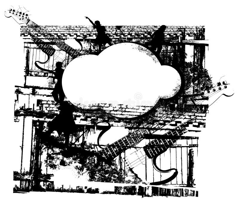 Grunge Music Background stock vector. Illustration of electric - 27068885