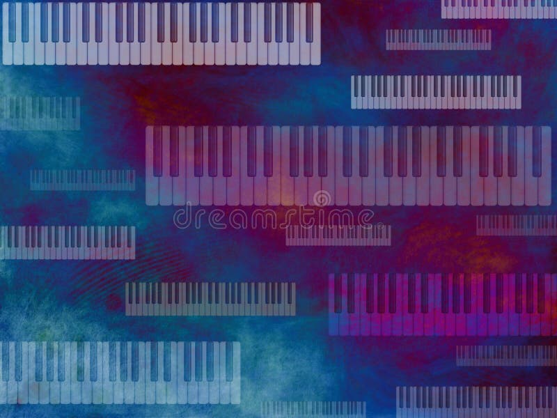 Grunge Music Dark Keyboard Background Stock Illustration - Illustration ...