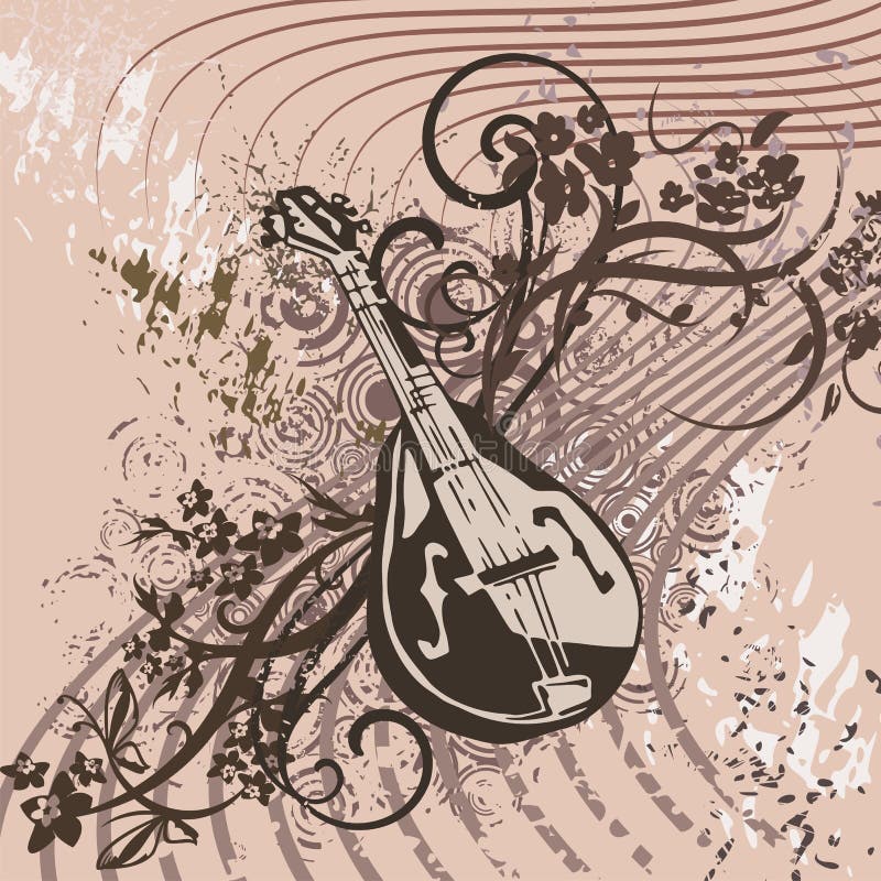 Grunge Music Instrument Background Stock Illustration - Illustration of ...