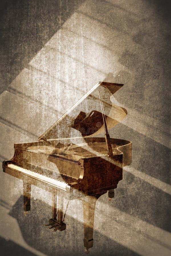 Grunge music instrument stock illustration. Illustration of blazing ...