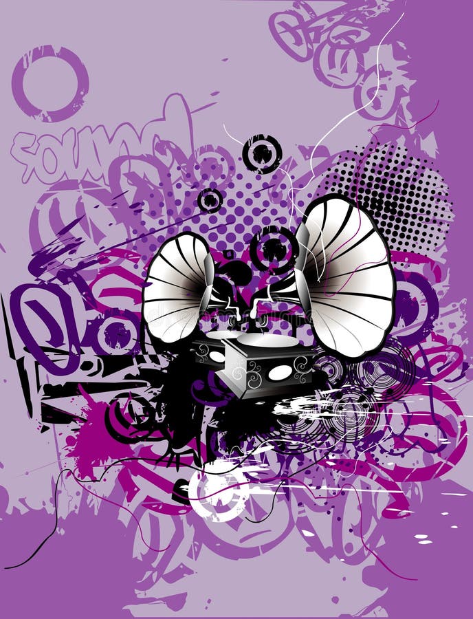 Grunge music vector stock vector. Illustration of circles - 7397088