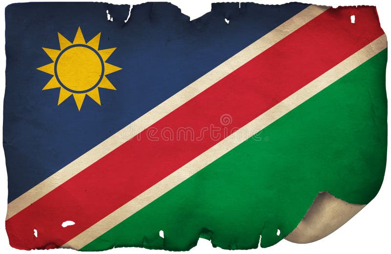Namibia Flag on Old Paper stock photo. Image of government - 167715118