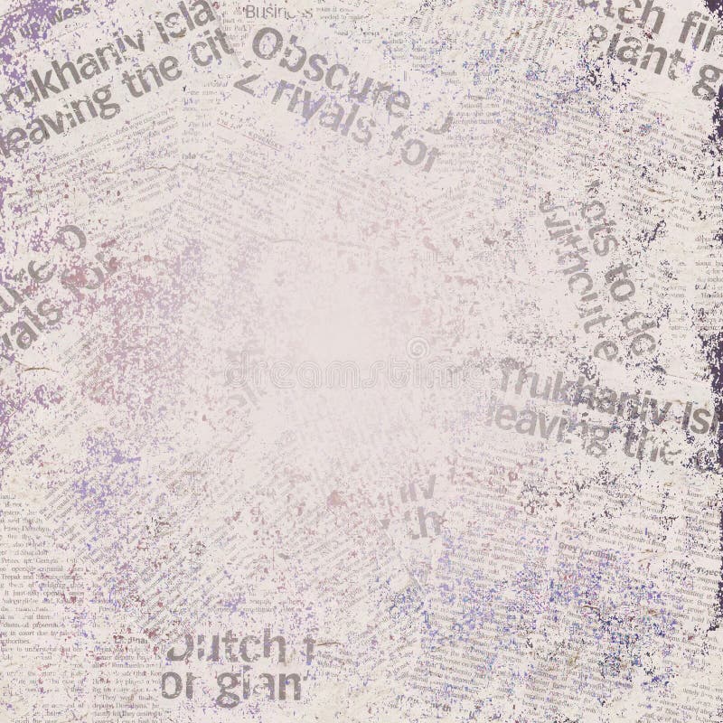 Grunge Abstract Newspaper Background For Design Stock Illustration ...