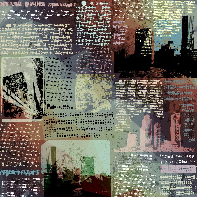 Grunge Newspaper with Word Punk Stock Vector - Illustration of ...