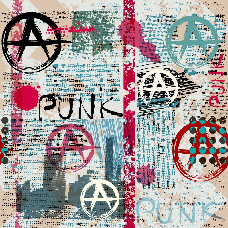 The Word Punk Written in Grunge Cutout Style Stock Vector ...
