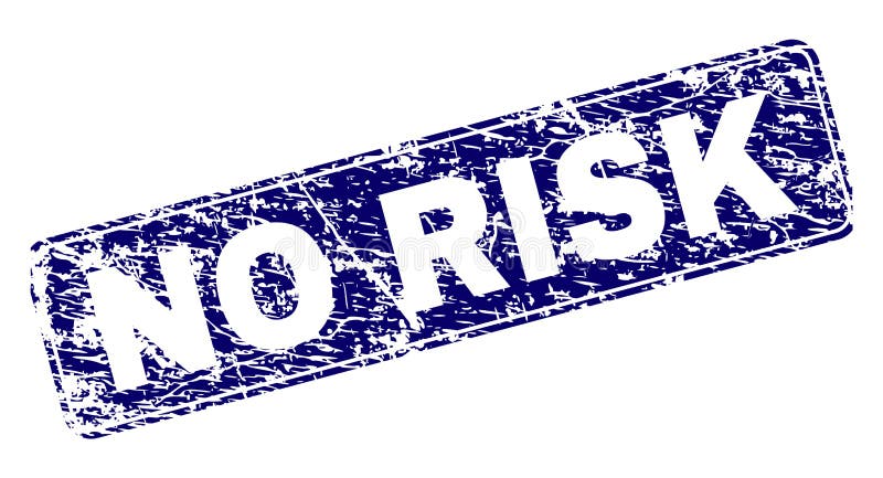 Grunge NO RISK Framed Rounded Rectangle Stamp Stock Vector ...