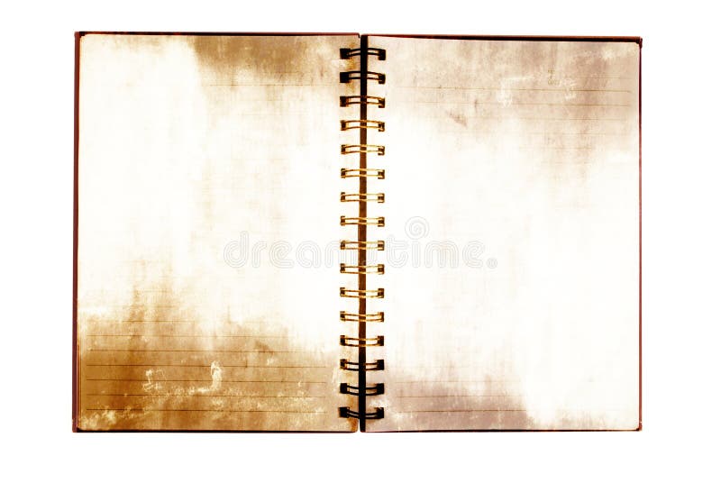 Grunge Notebook on the White. Stock Photo - Image of book, diary: 23699648