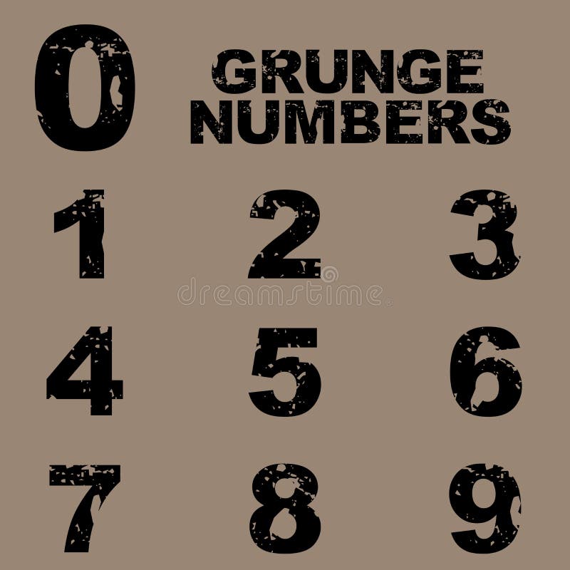 Grunge numbers stock vector. Illustration of isolated - 18407264