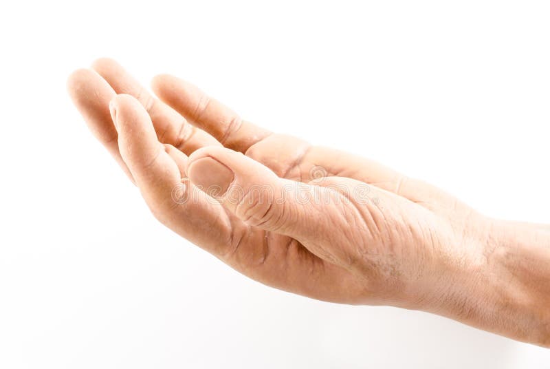 Grunge Old Fake Plastic Hand Open Gesture White Background Stock Photos ...