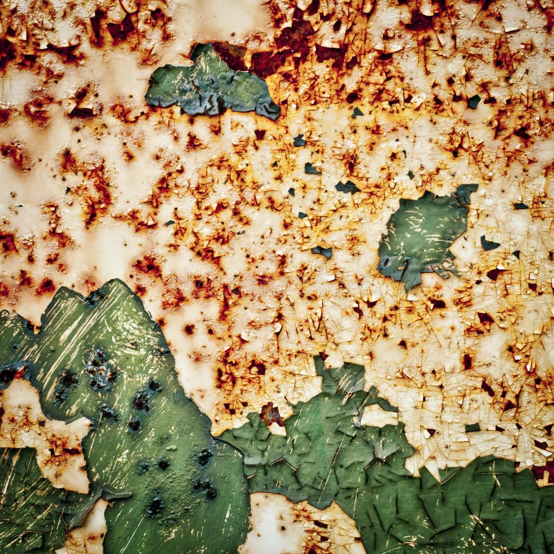 Grunge Old Paint Texture Background Overlay. Weathered Paint on Metal ...