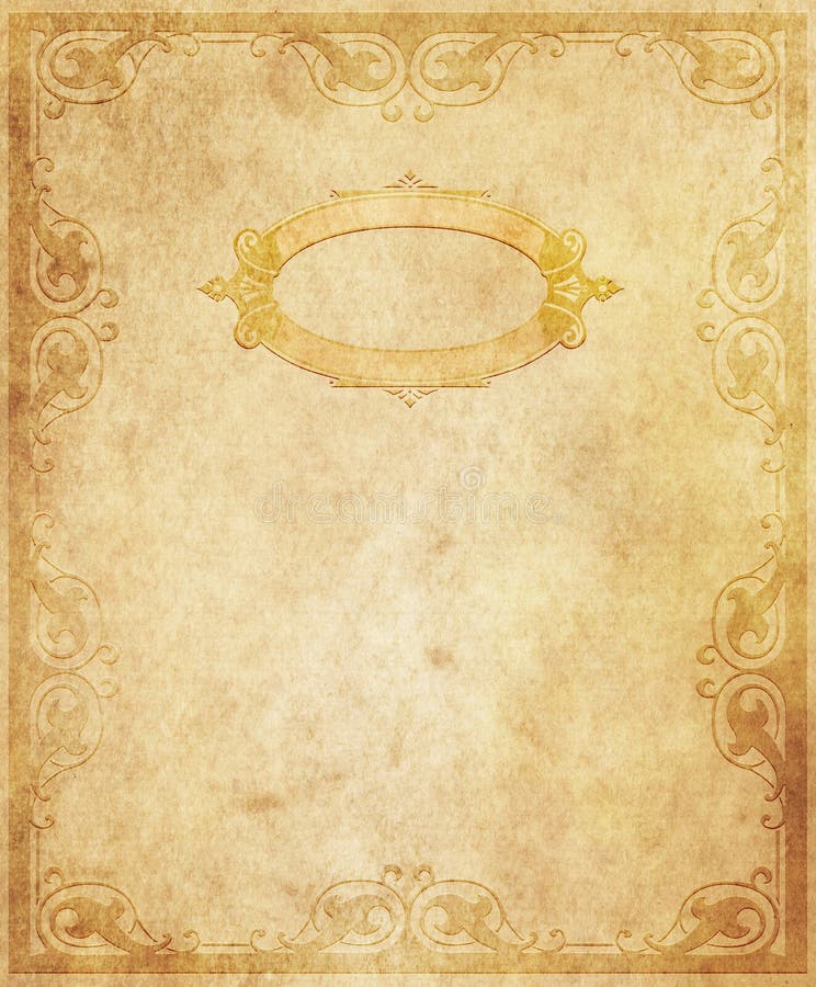 Old Paper with Decorative Vintage Frame Stock Illustration ...