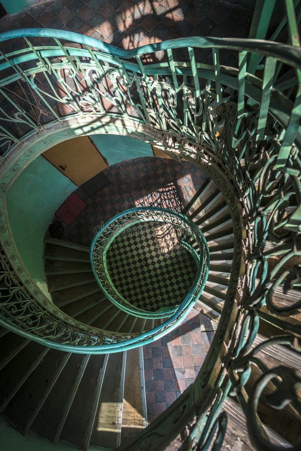 Spiral Staircase at the Law Library in the Iowa State Capitol Stock ...