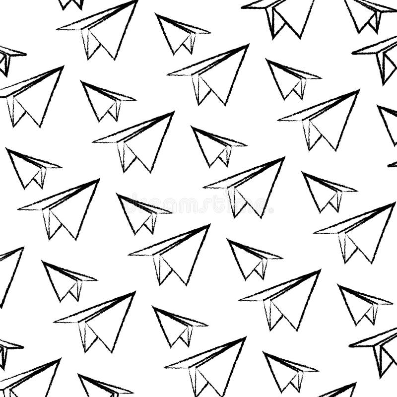 Grunge Paper Plane Origami Design Background Stock Vector ...