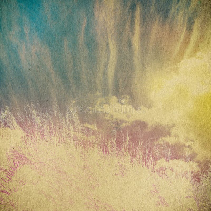 Abstract Art Grunge Landscape Background Stock Image - Image of glowing ...