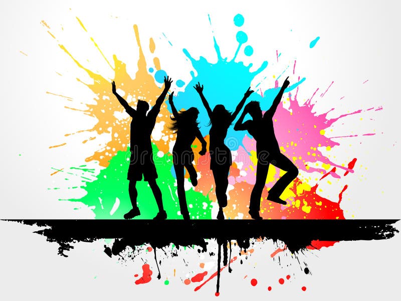 Grunge party people stock vector. Illustration of background - 9758066