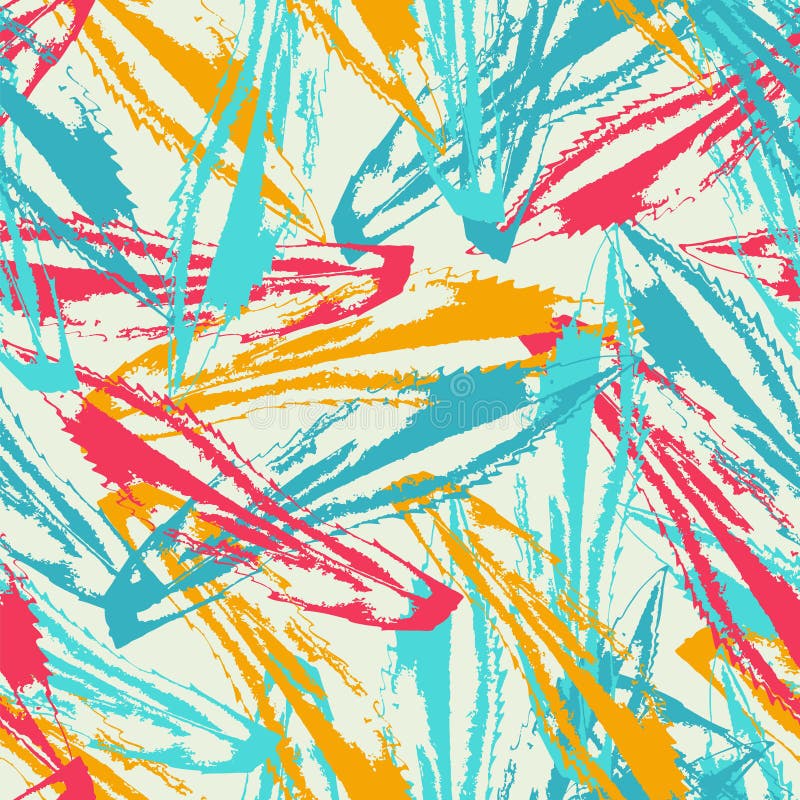 Grunge Pattern with Leaves on Bright Background Stock Vector ...