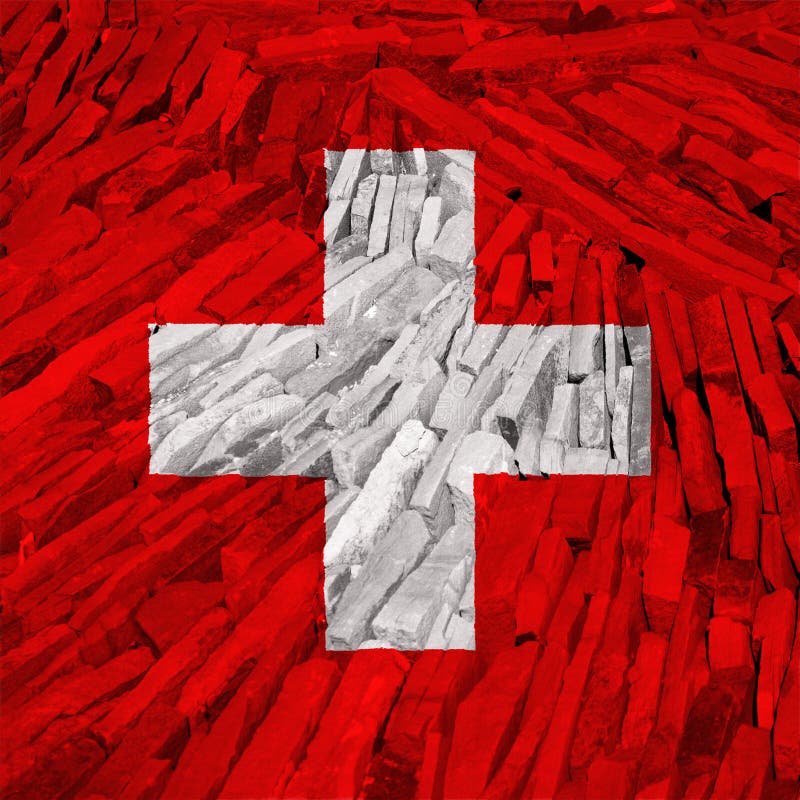 Grunge Pattern of the National Flag of Switzerland. Switzerland Flag on ...