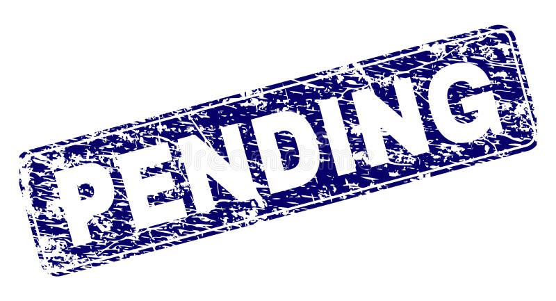 Grunge PENDING Framed Rounded Rectangle Stamp Stock Vector ...