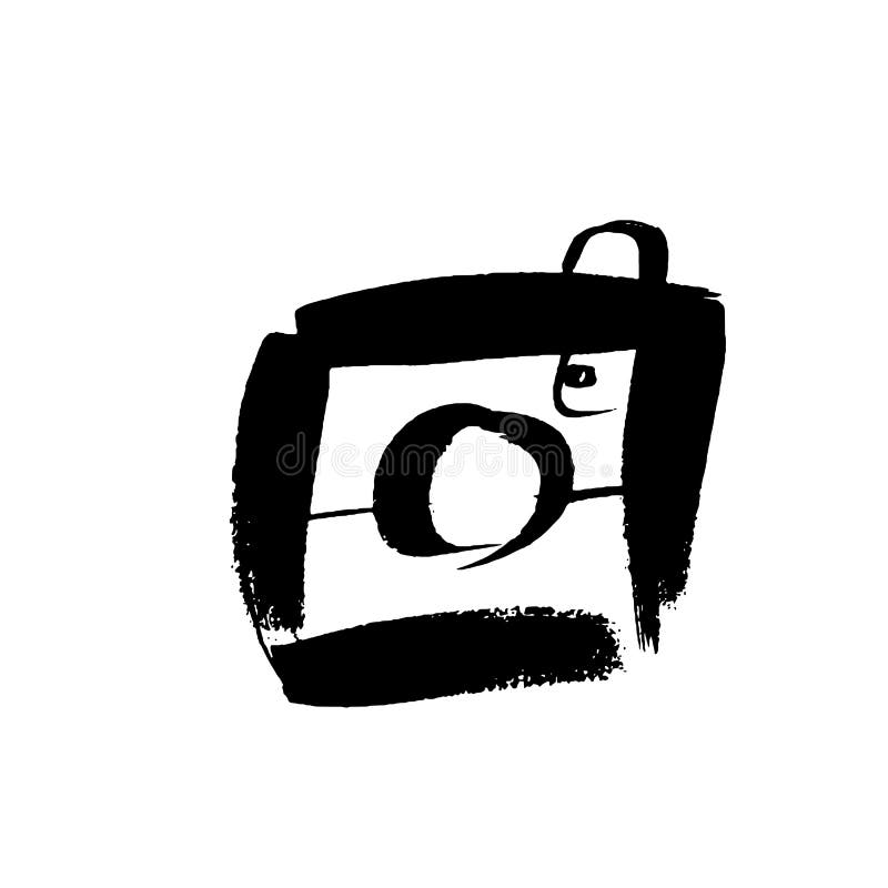 Grunge Photo Camera Icon. Vector Illustration. Stock Vector ...