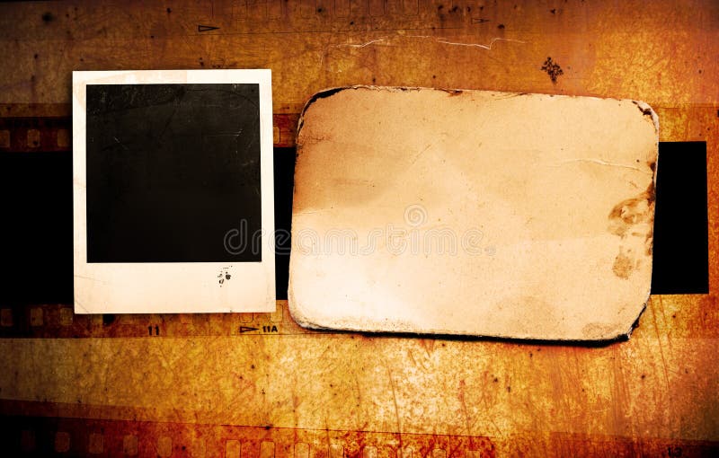 Grunge photo frame stock photo. Image of tape, identification - 26744952