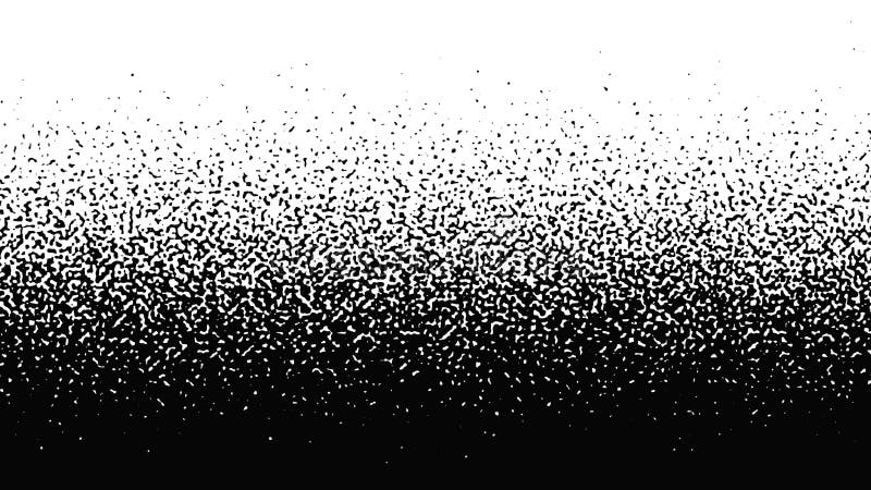 Grunge Pixelated Dissolve Gradient Background. Simple Black and White ...