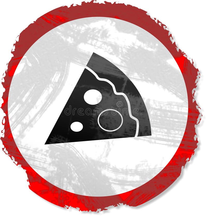 Grunge pizza sign stock illustration. Illustration of street - 8406661