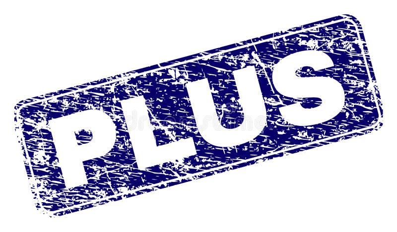 Grunge PLUS Framed Rounded Rectangle Stamp Stock Vector - Illustration ...