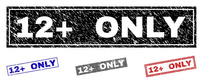 Grunge 18 Plus ADULTS only Textured Rectangle Stamps Stock Vector ...