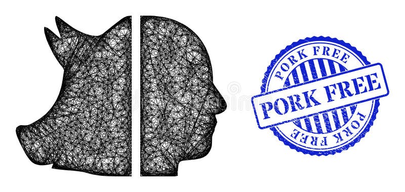 Grunge Pork Free Stamp Seal and Net Dual Pig Man Web Mesh Stock Vector ... Grunge Pork Free Stamp Seal and Net Dual Pig Man Web Mesh Stock Vector ...