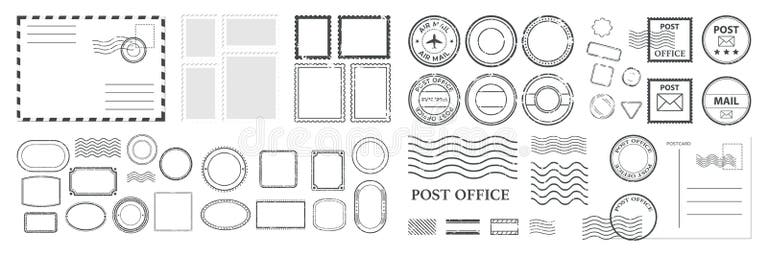 Grunge Postage Stamp Collection. Set of Post Stamp Stock Vector ...