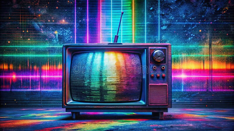 A Grunge Psychedelic VHS Glitch Background Vibrant Distorted Digital ...