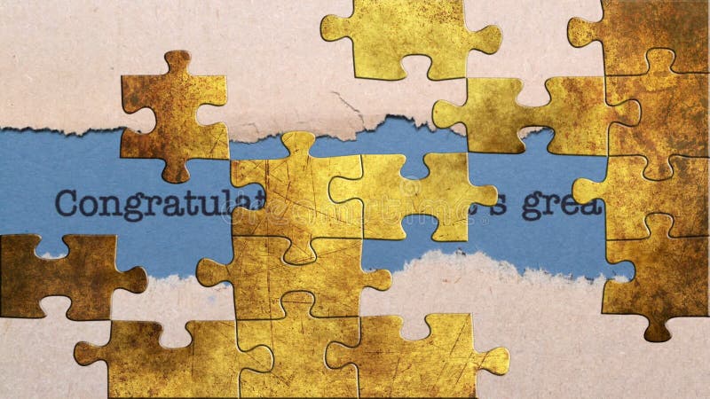 Grunge Puzzles Over Congratulation Text Concept Stock Footage - Video ...