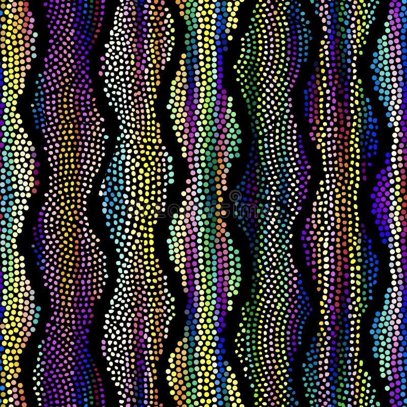 Grunge Random Polka Dot Vector Seamless Pattern Made in Ethnic Style ...