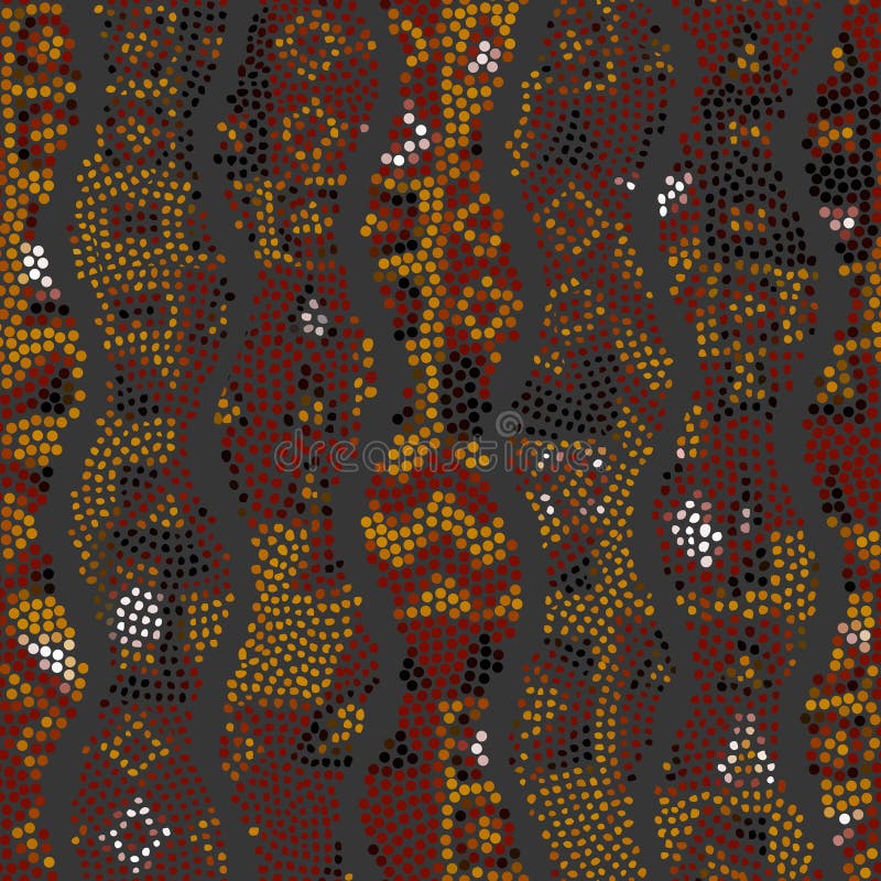 Grunge Random Polka Dot Vector Seamless Pattern Made in Ethnic Style ...