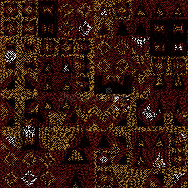 Grunge Random Polka Dot Vector Seamless Pattern Made in Ethnic Style ...