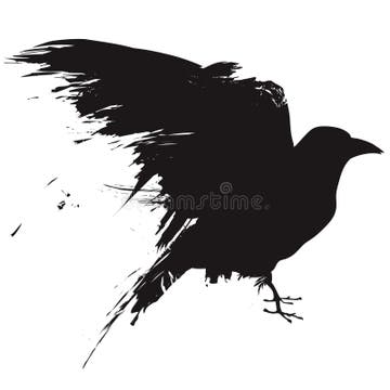 Grunge raven stock vector. Illustration of depress, crow - 8515983
