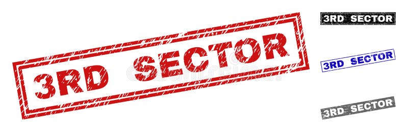 Grunge 3RD SECTOR Textured Rectangle Stamps Stock Vector - Illustration ...