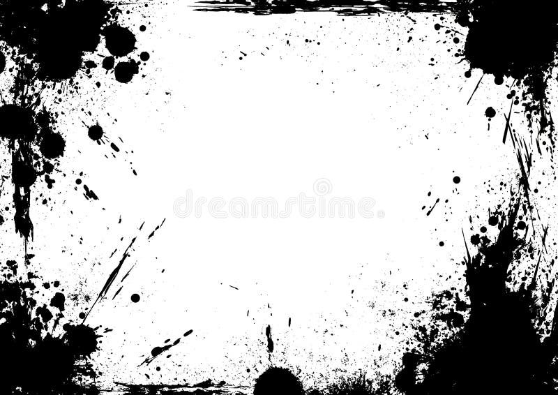 Grunge Rectangle Splatter Frame. Splash Ink Border. Rectangle Text Box ...