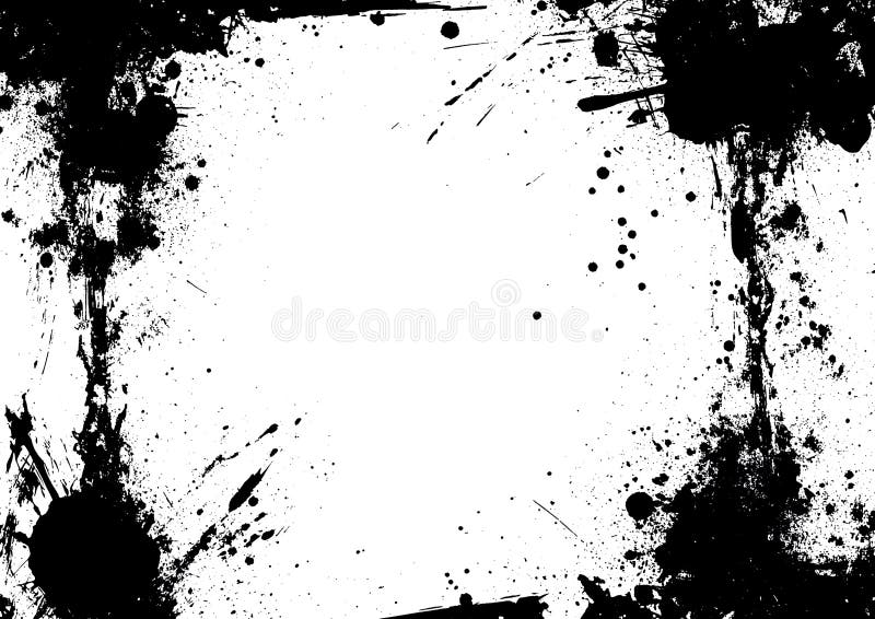 Grunge Rectangle Splatter Frame. Splash Ink Border. Rectangle Text Box ...