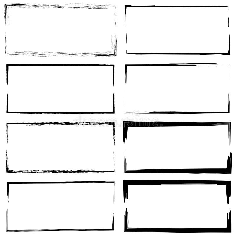 Grunge Rectangles. Distressed Overlay Texture. Hand Drawn Abstract ...