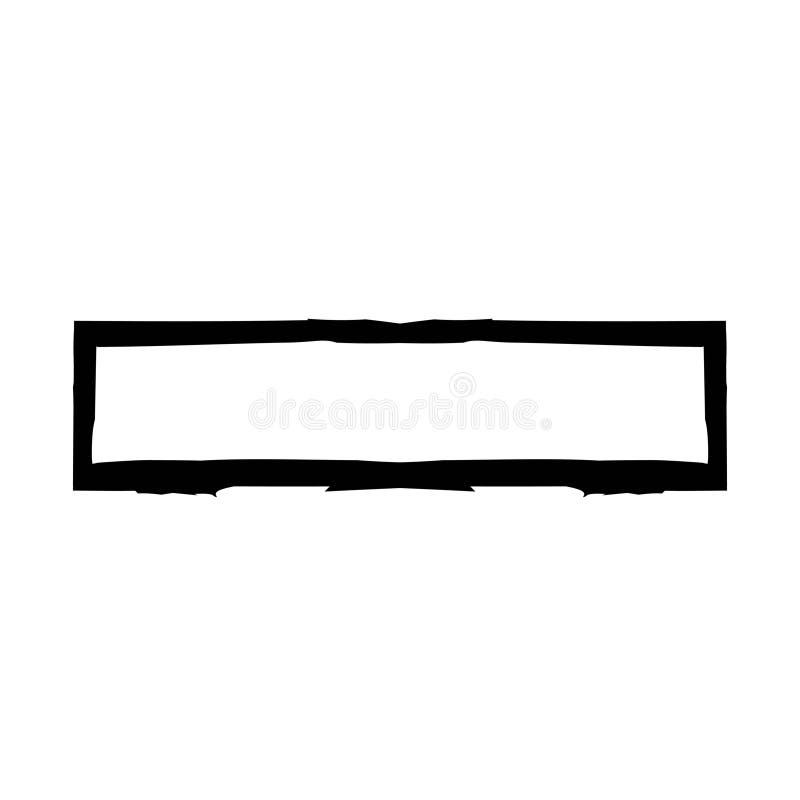 Grunge Rectangular Frame Stamp. Ink Empty Black Box. Rectangular Border ...