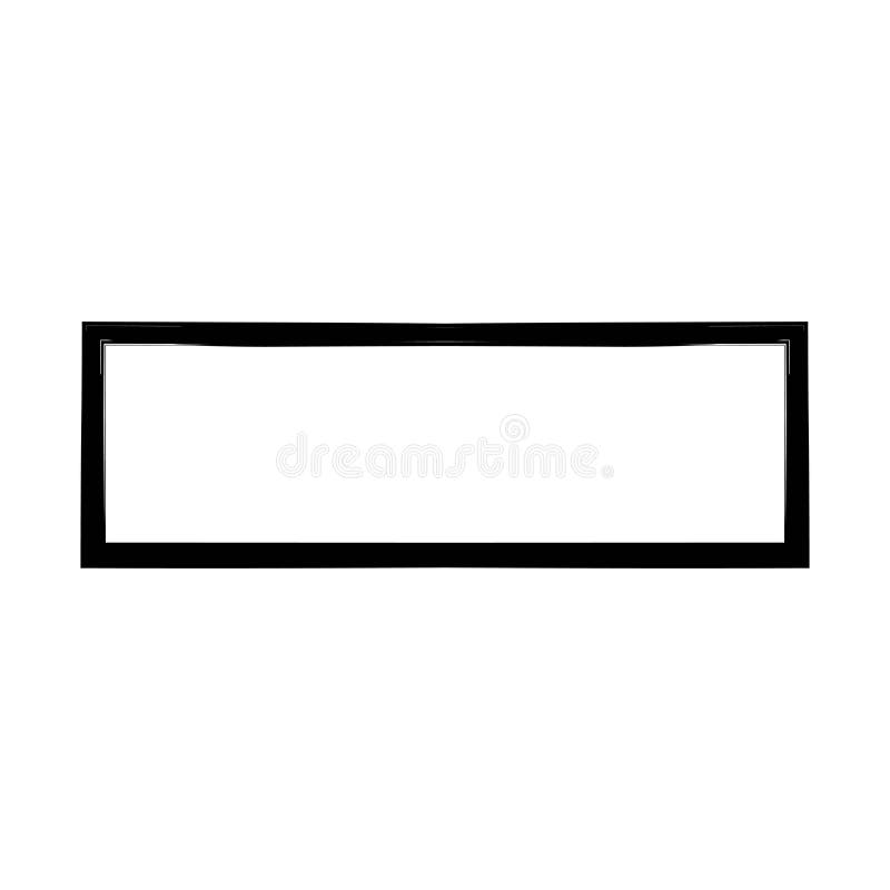 Grunge Rectangular Frame Stamp. Ink Empty Black Box. Rectangular Border ...