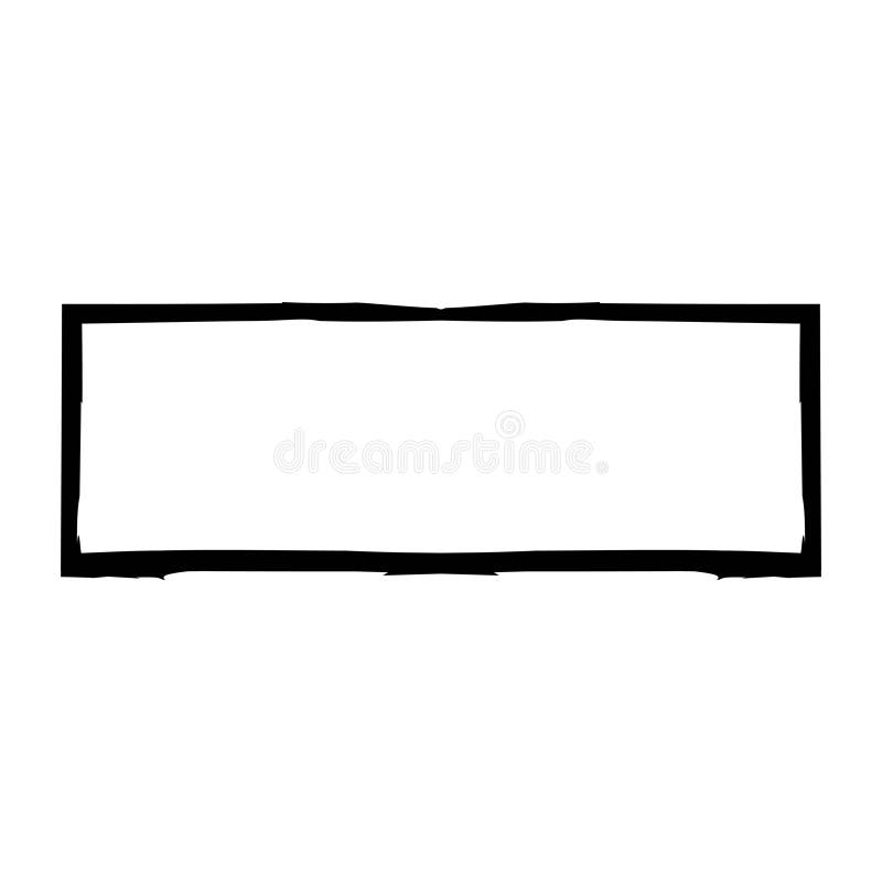 Grunge Rectangular Frame Stamp. Ink Empty Black Box. Rectangular Border ...