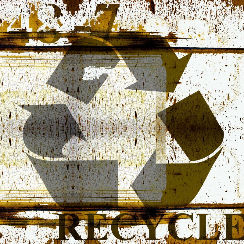 Grunge Recycle Symbol Background Stock Illustration - Illustration of ...