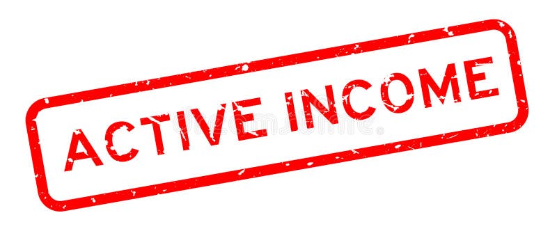 Grunge Red Active Word with Star Icon Round Rubber Stamp on White ...