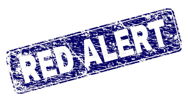 Grunge RED ALERT Framed Rounded Rectangle Stamp Stock Vector ...
