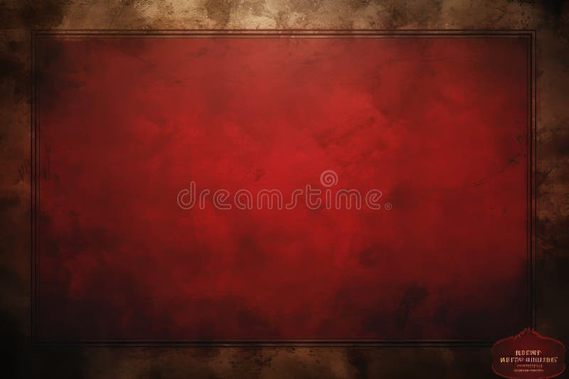 Grunge Red Background with Frame Stock Illustration - Illustration of ...