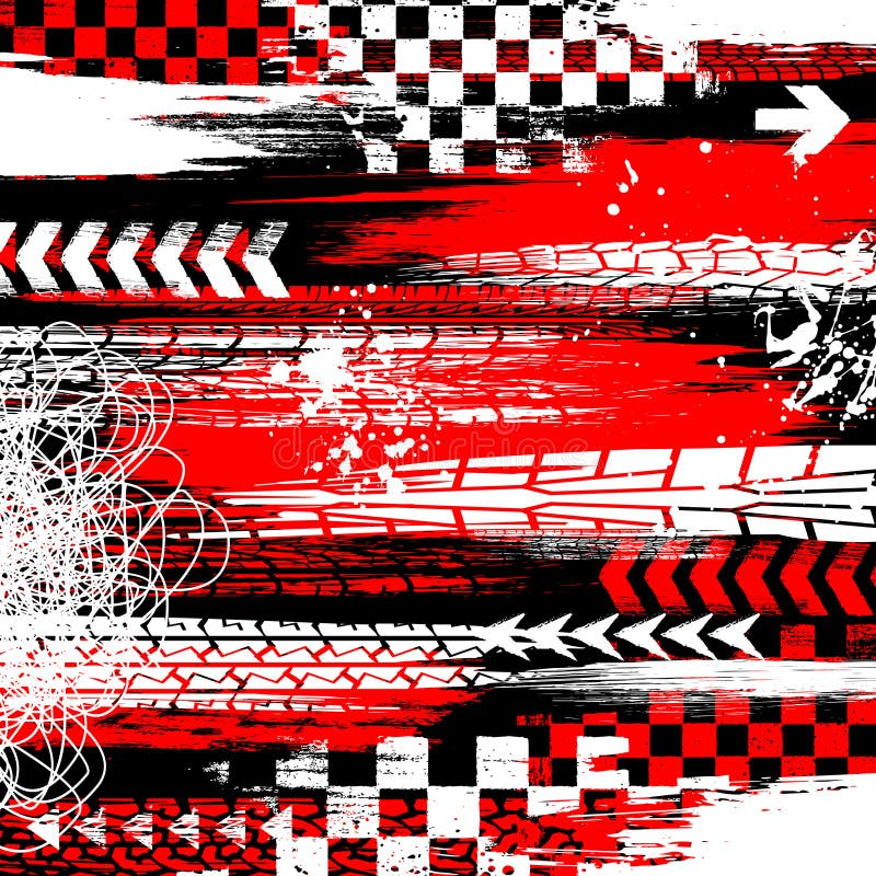 Grunge Red and Black Tire Wallpaper Stock Vector - Illustration of ...
