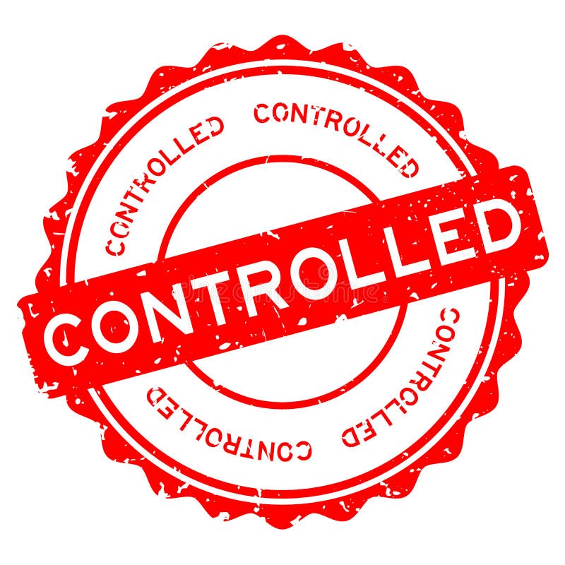 Controlled Document Text Stamp with Red Ink. Stock Vector ...