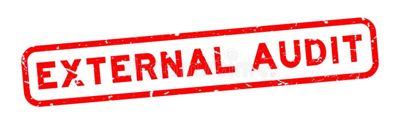 Grunge Red External Audit Word Rubber Stamp on White Background Stock ...